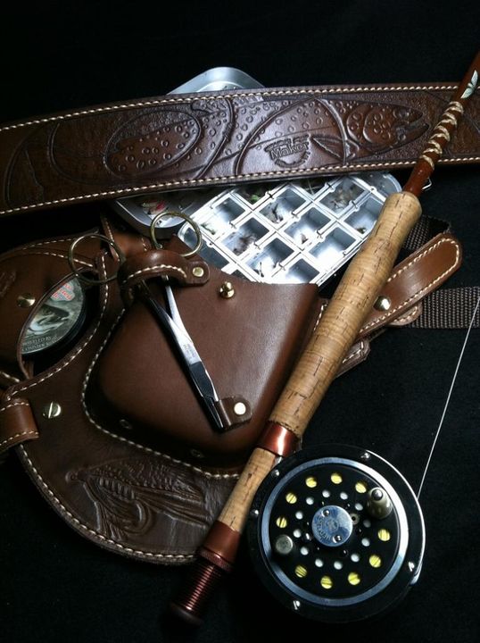 Fly Box/tippet Leather fishing rig finished. | Rod Building and Tackle ...