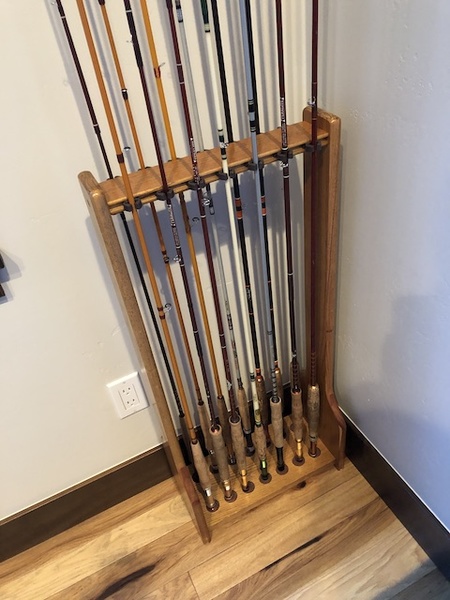 Fly Rod Storage Rack | Collecting Fiberglass Fly Rods | Fiberglass ...